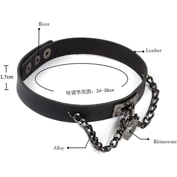Accessories | Shegirl Gothic Choker Necklace Leather Heart Choker ...